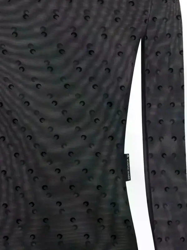 MARINE SERRE Moon Mesh Top - Black