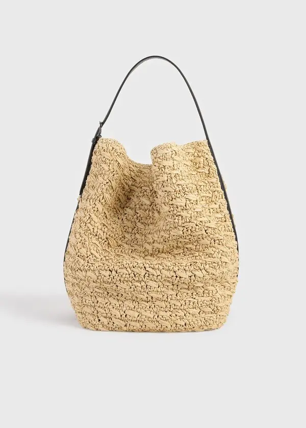 TOTEME Belted Paper Raffia Tote - Natural
