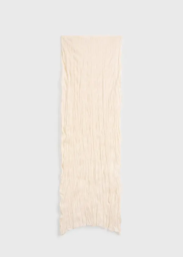 TOTEME Crinkled Knit Skirt - Beige