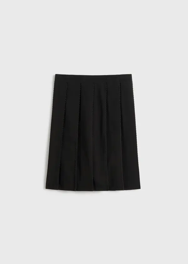 TOTEME Beaded Pleated Skirt - Black