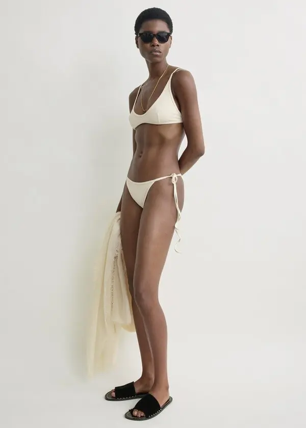 TOTEME Scoop Neck Bikini Top - Ecru