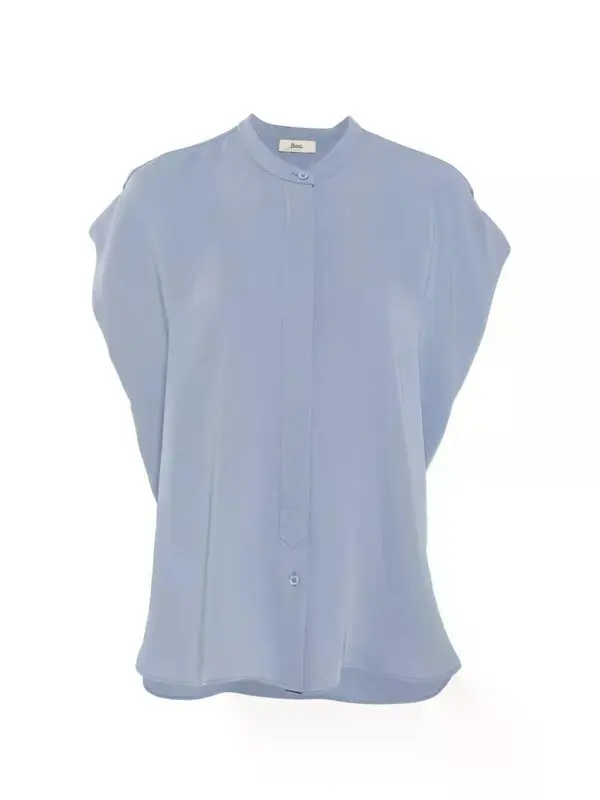 Herno Band-collar Sleeveless Blouse