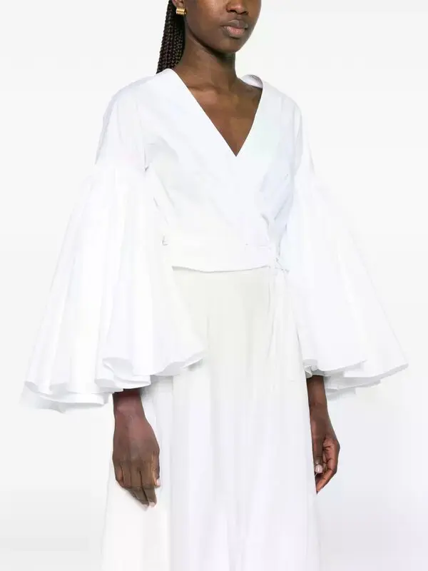 Jacquemus The Paysan Wrap Blouse - White