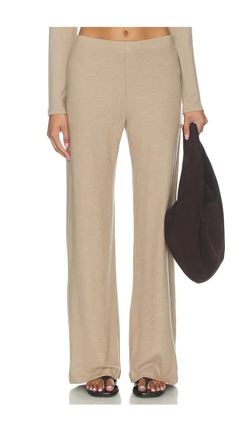 LESET Lauren Wide Leg Pant - Nude