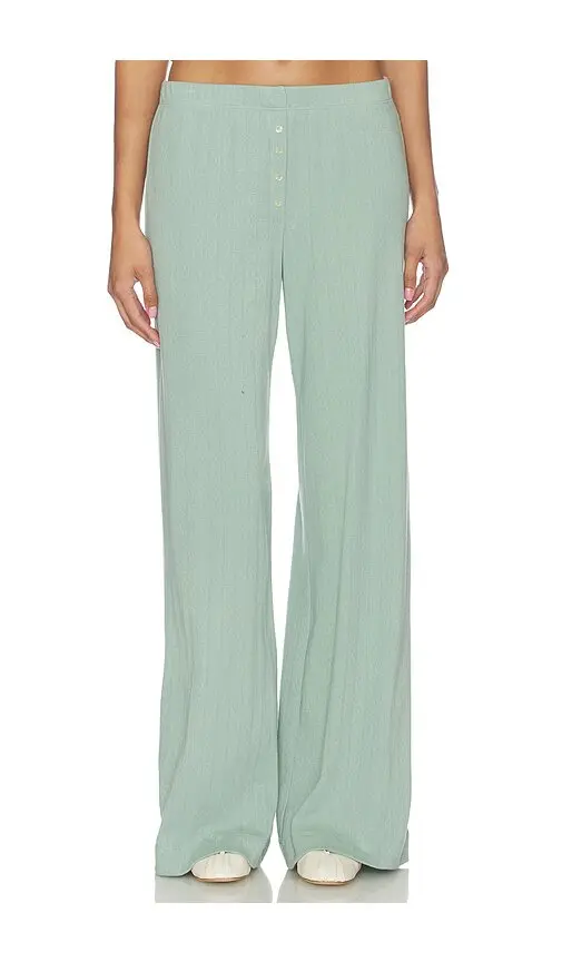 LESET Pointelle Boxer Pant - Teal