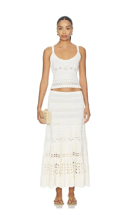 Ulla Johnson Esme Eyelet Knit Camisole - Ivory