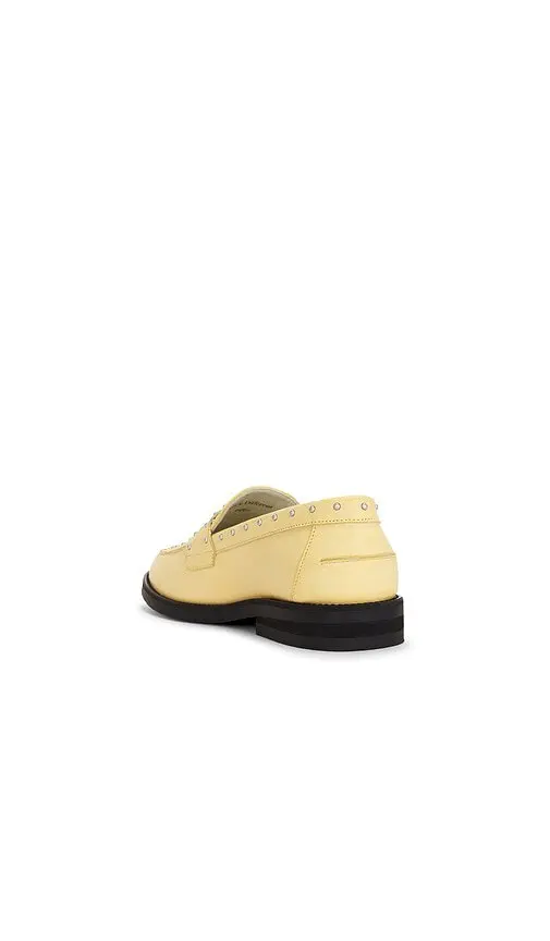 DUKE + DEXTER Wilde Studded Penny Loafer - Cream