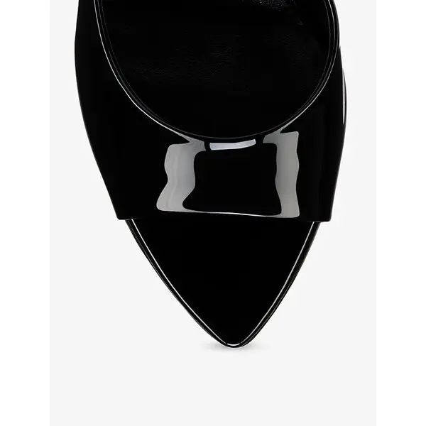 CHRISTIAN LOUBOUTIN Miss Z Mule 100 Patent-leather Heeled Mules - Black