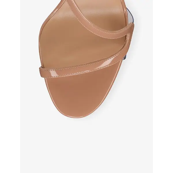 CHRISTIAN LOUBOUTIN Rosa Z 100 Patent Leather Heeled Sandals - Blush