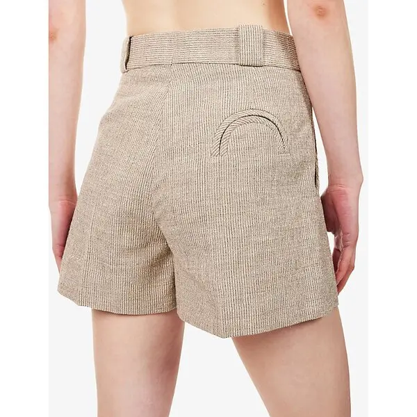 BLAZÉ MILANO Marisa Selle Pleated Woven Shorts