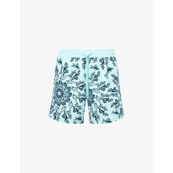 Vilebrequin Moorea Coral-print Swim Shorts - Oxygene