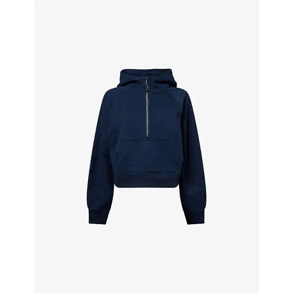 Lululemon Scuba Half-zip Cotton-blend Hoody - True Navy