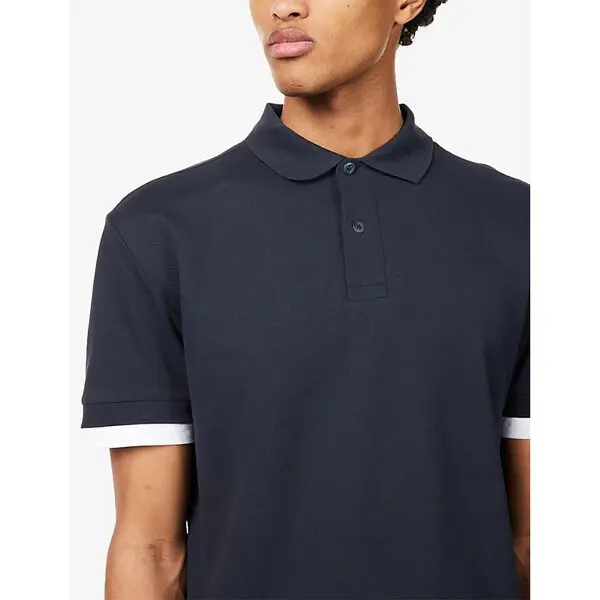 7 For All Mankind Double-layer Collared Cotton Polo Top