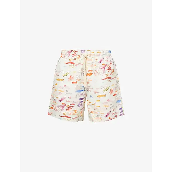 Vilebrequin Moorea Fish-print Swim Shorts - Papier