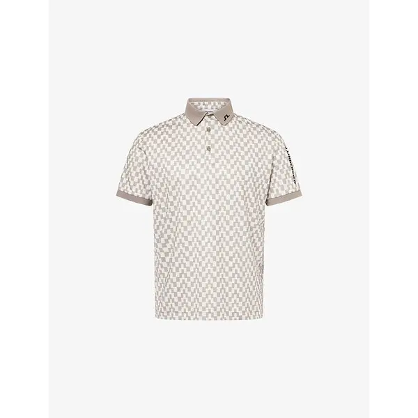 J. Lindeberg Tour Tech-print Woven Polo Shirt