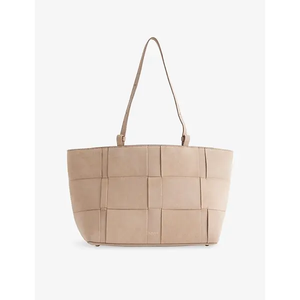 DEMELLIER The Florence Suede Tote Bag - Lt Taupe