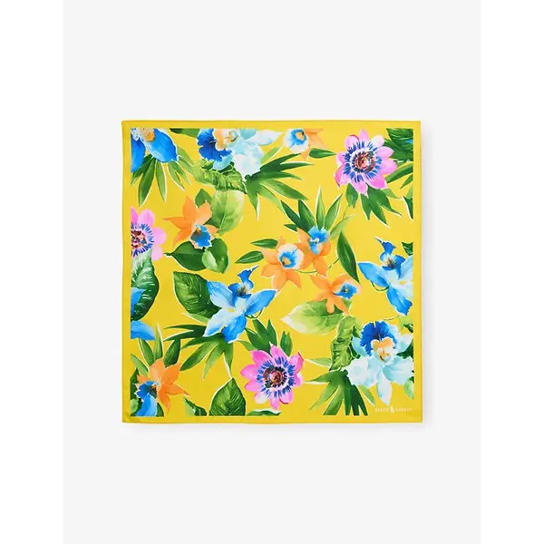 Polo Ralph Lauren Neat Floral-print Silk Scarf - Yellow