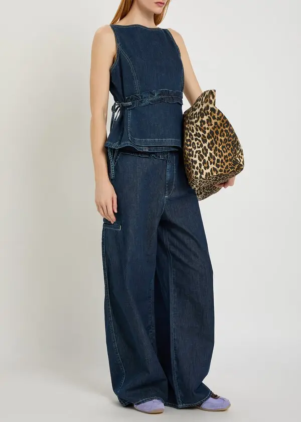 DAMSON MADDER Augusta Ruffled Straight-leg Jeans