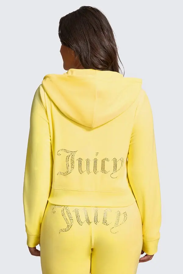 Juicy Couture Plus-size Velour Hoodie - Buttercup