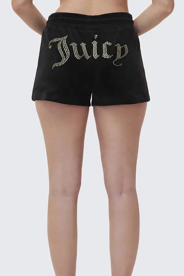 Juicy Couture Velour Shorts - Liquorice