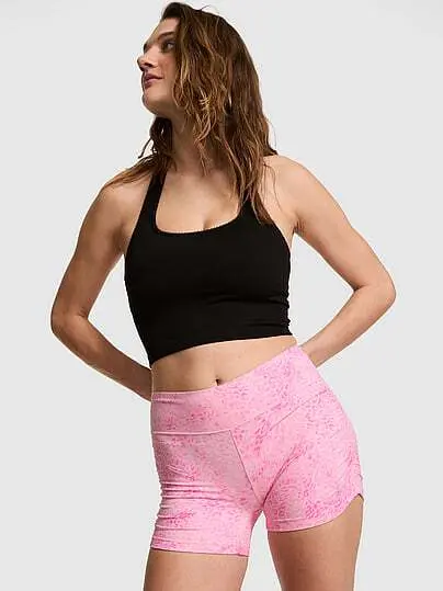 Pink Relay™ Ruched Bun Shorts - Print