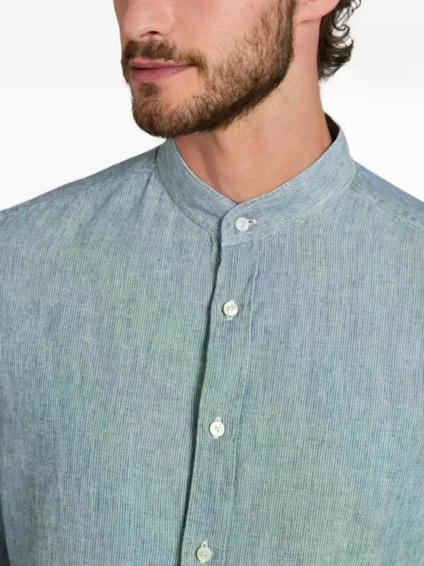 SLOWEAR Band-collar Shirt