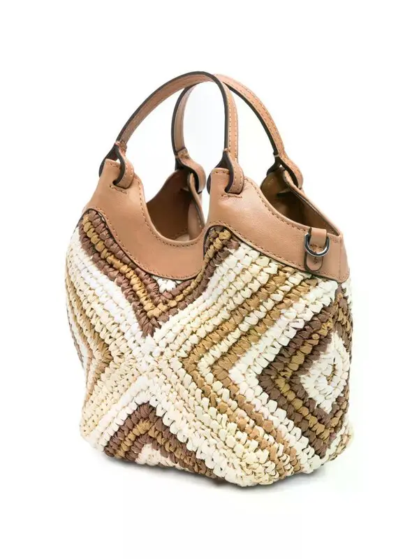 GIANNI CHIARINI Mini Diamix Woven Geometric-pattern Shoulder Bag
