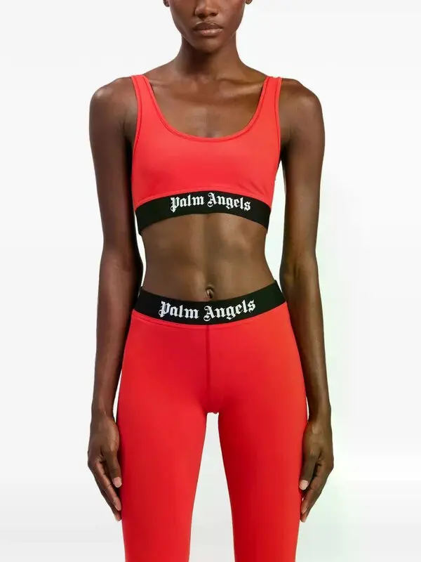 Palm Angels Logo-band Sports Bra - Red