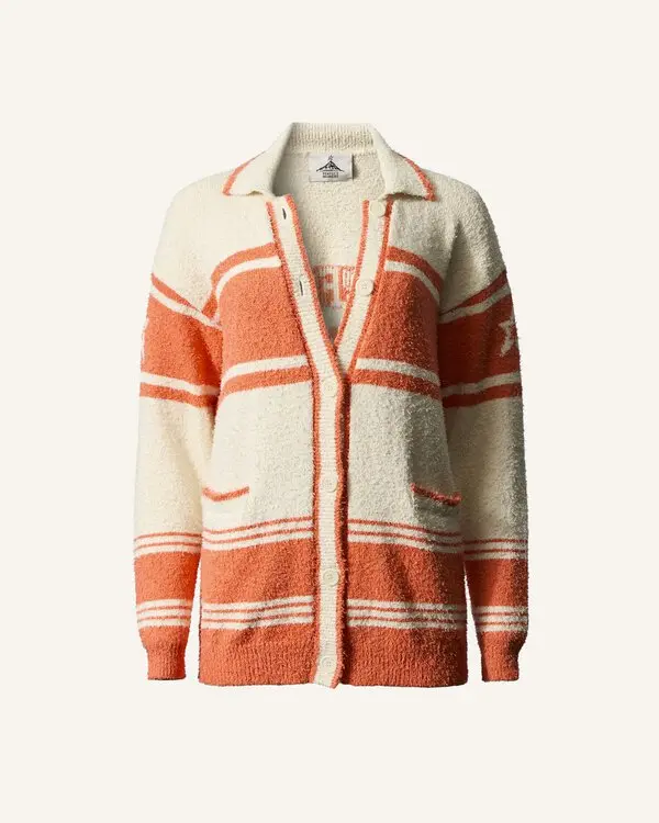 Perfect Moment Schild Cotton-blend Knit Cardigan - Orange