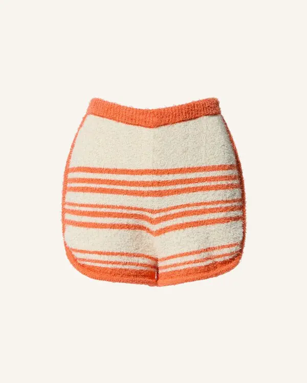 Perfect Moment Schild Cotton Knit Shorts - Orange