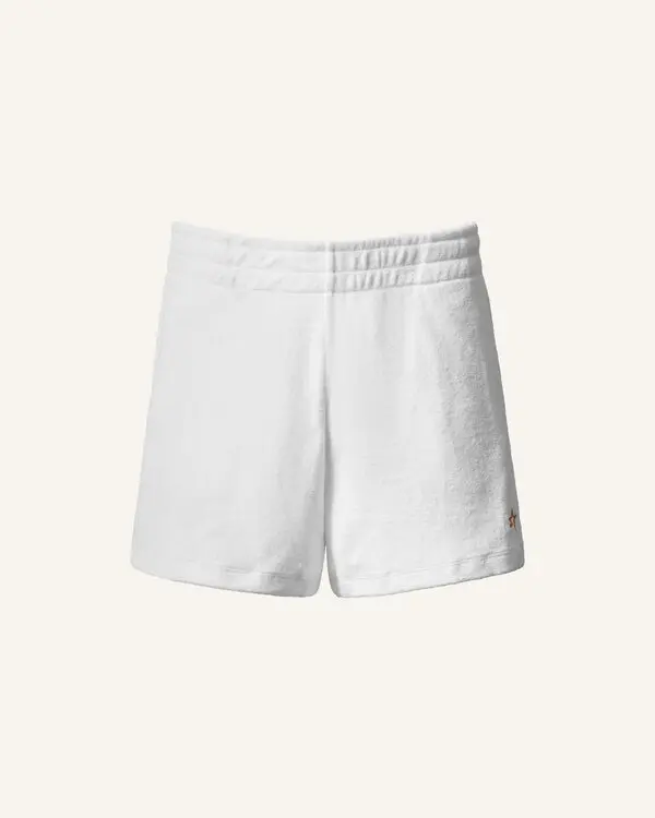 Perfect Moment Terry Cotton Shorts - White