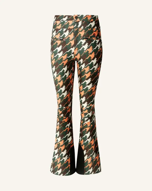 Perfect Moment High-waist Aurora Flare Ski Pant - Scratch-houndstooth