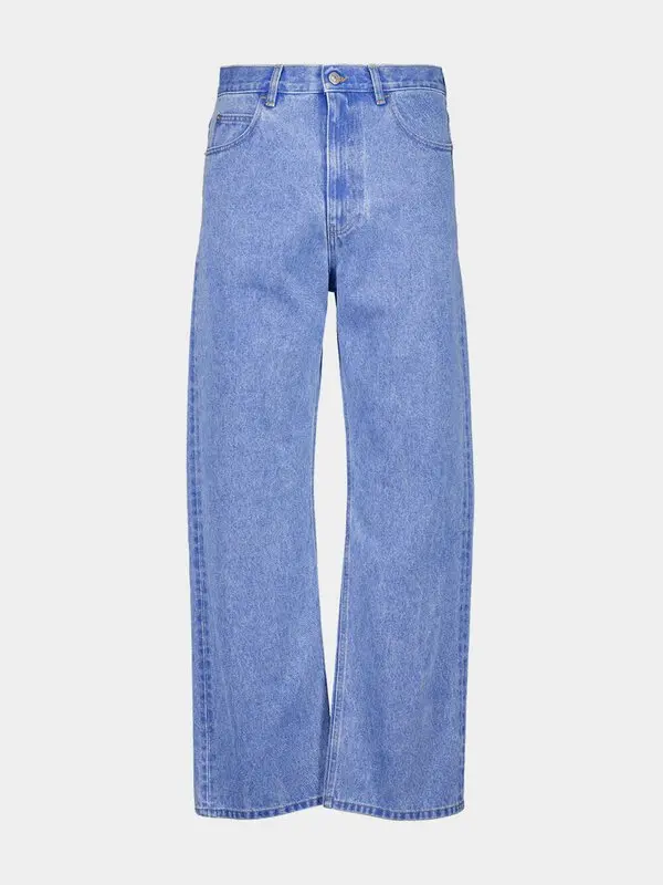 Marni Organic Denim Wide-leg Jeans - Blue