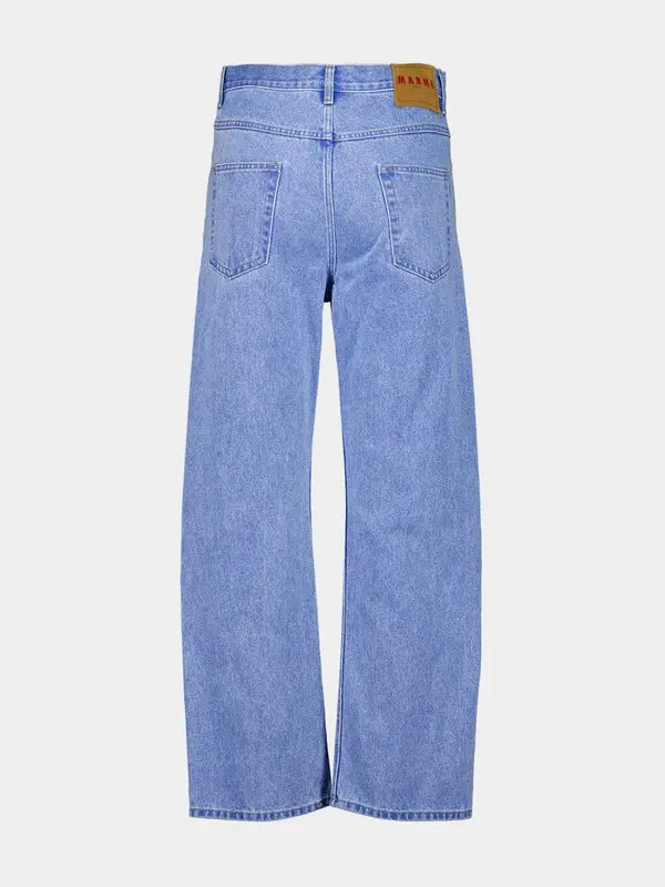Marni Organic Denim Wide-leg Jeans - Blue