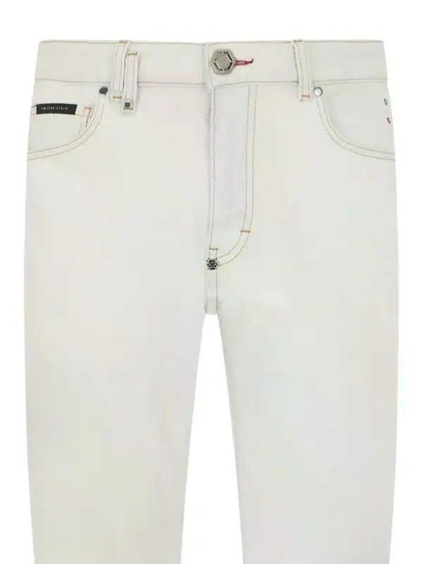 Philipp Plein Logo-patch Jeans - Neutrals