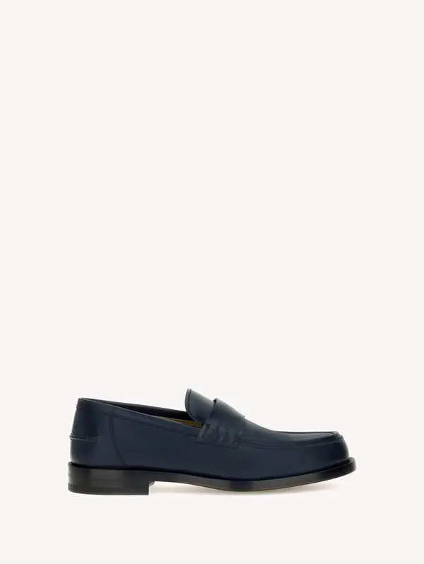 GIANVITO ROSSI Nicola Leather Loafers - Blue - Calf