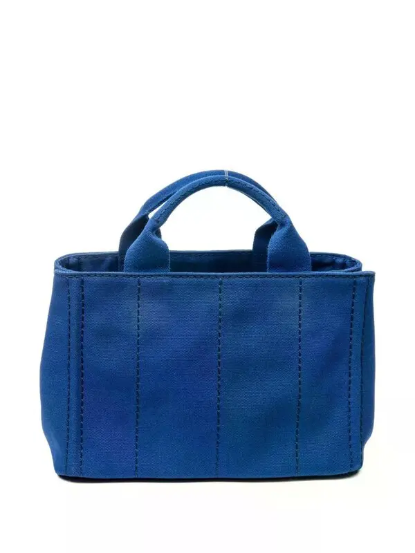 Prada Logo-print Canvas Tote - Blue