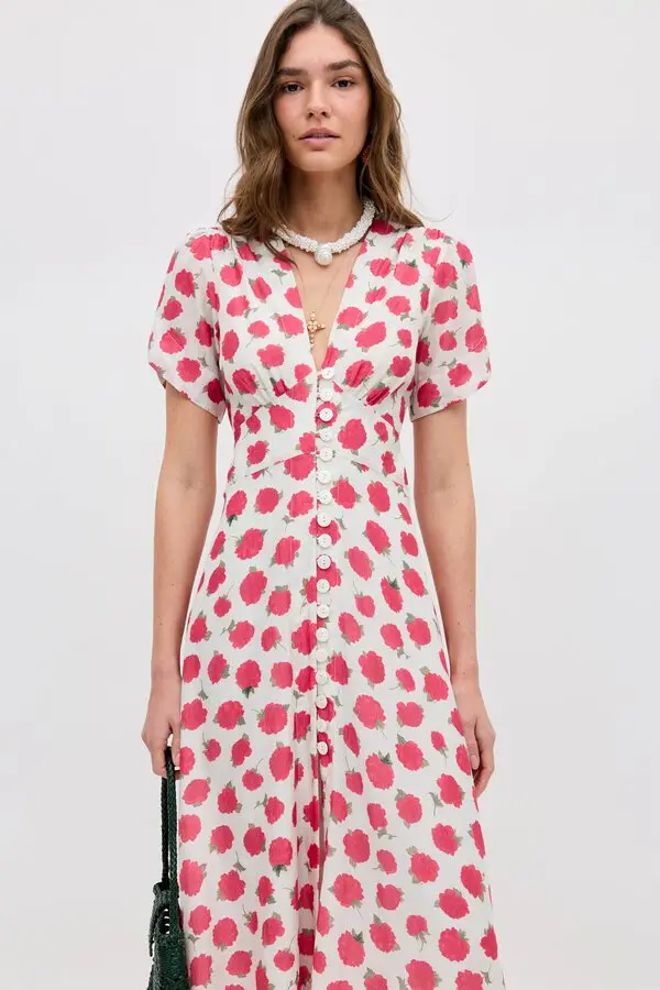 Rixo Novara Floral Lace Dress