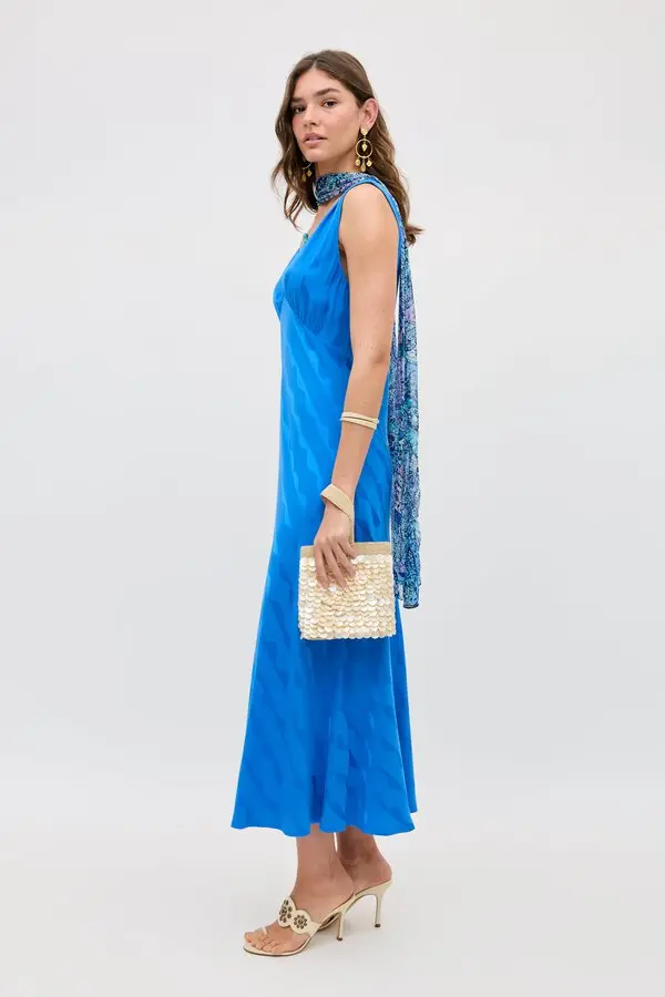 Rixo Sandrine Wave Jacquard Dress
