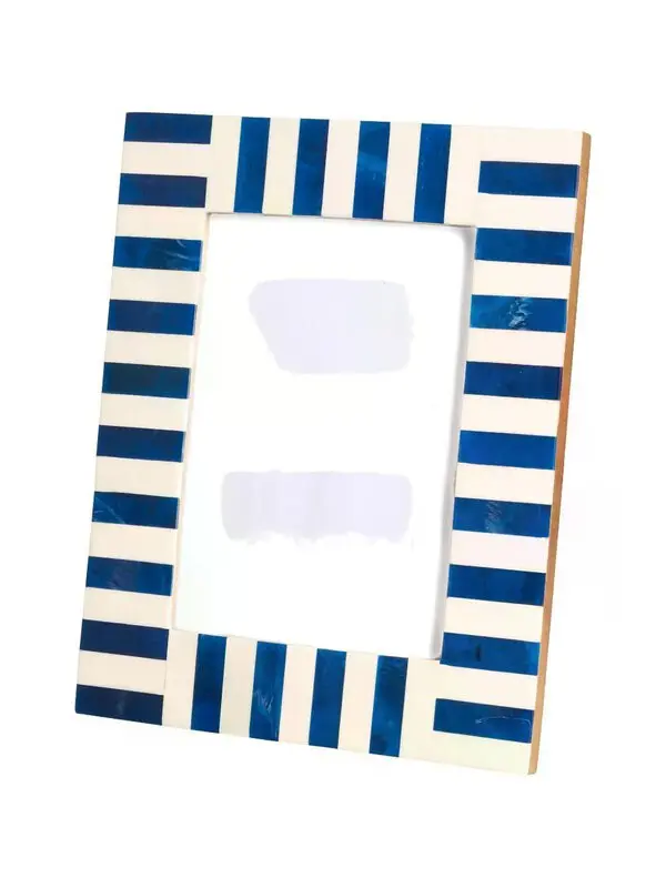 CU I SEEYOU Striped Rectangle Picture Frame - Blue