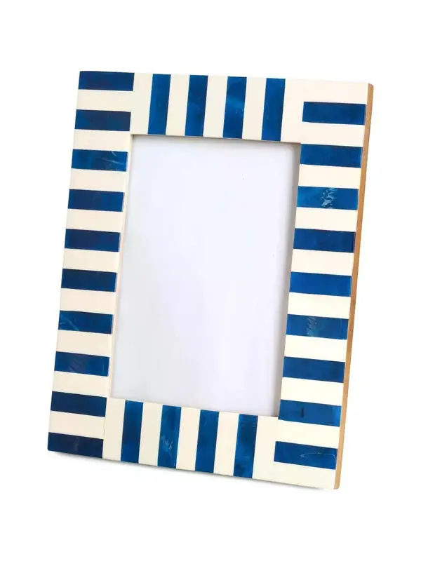 CU I SEEYOU Striped Rectangle Picture Frame - Blue
