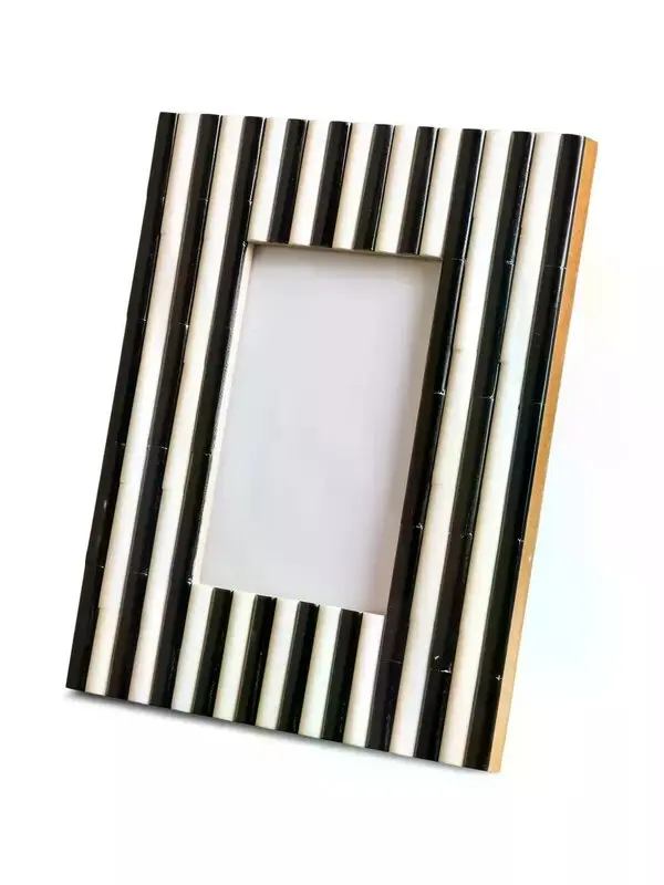 CU I SEEYOU Striped Rectangle Picture Frame - Black