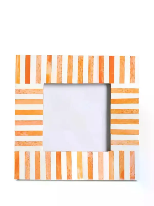 CU I SEEYOU Fun Striped Square Picture Frame - Orange
