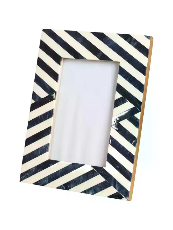 CU I SEEYOU Fun Striped Picture Frame - Blue