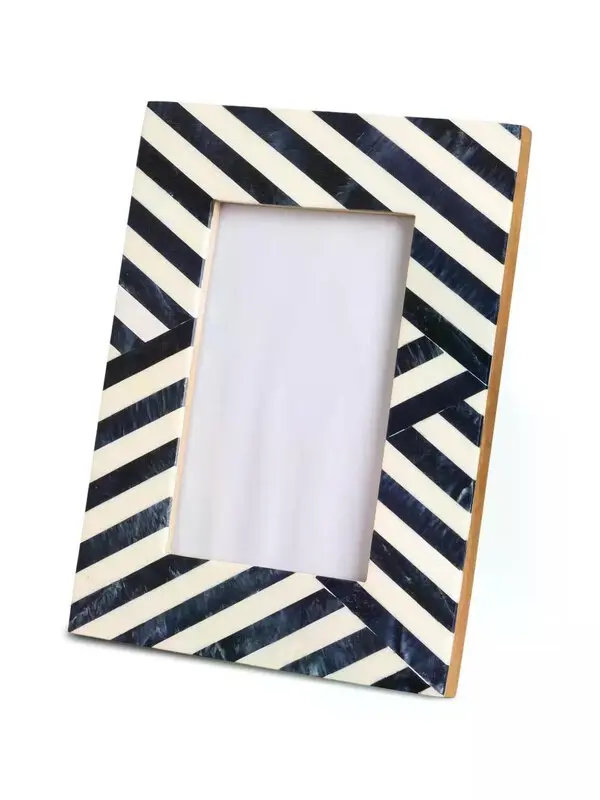 CU I SEEYOU Fun Striped Picture Frame - Blue