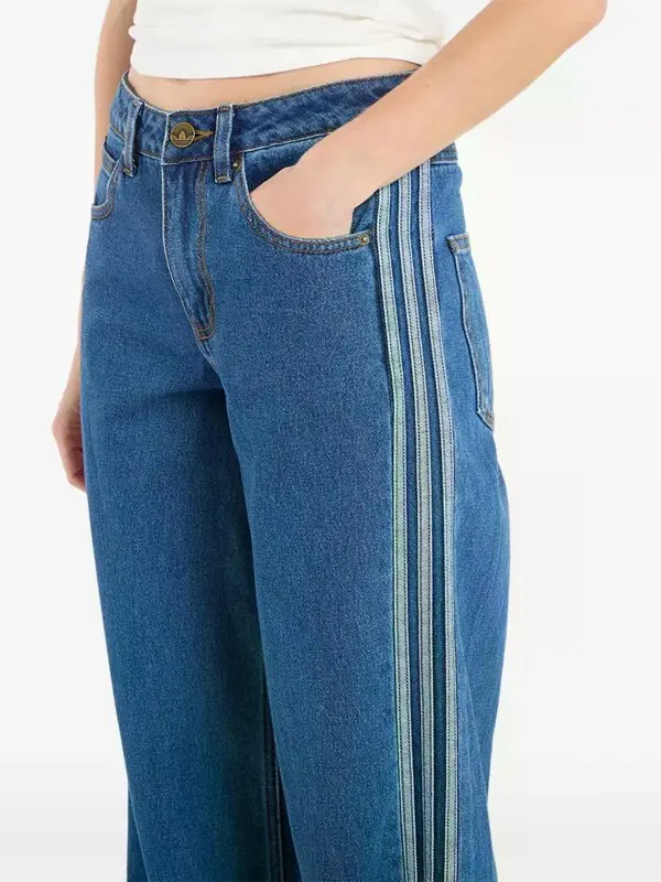 Adidas Striped Wide-leg Jeans