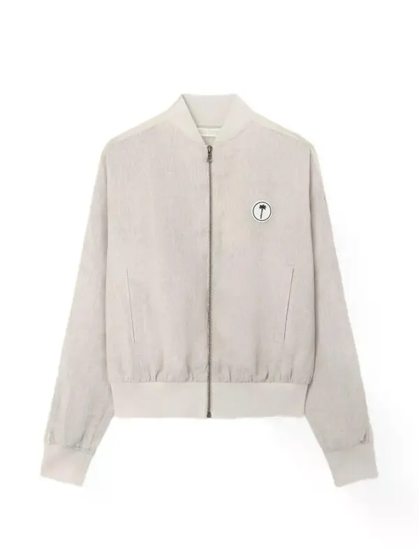 Palm Angels Logo Cotton Jacket - Neutrals