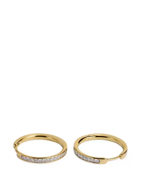 Monica Vinader Essential Diamond Huggie Earrings - Gold