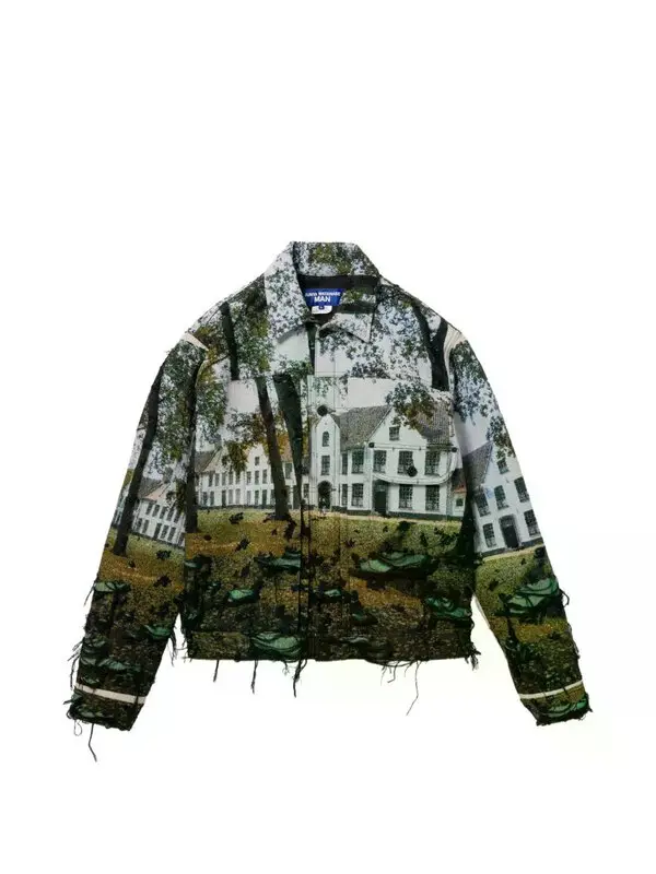 Junya Watanabe Frayed Pattern Jacket - Multicolour
