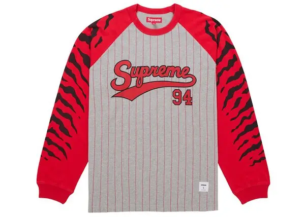 Supreme Tiger Raglan Long Sleeve Top